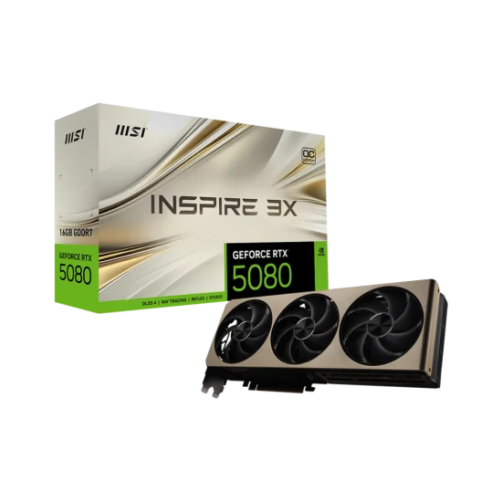 MSI GeForce RTX 5080 16G INSPIRE 3X OC 16GB Graphics Card | UCC BD