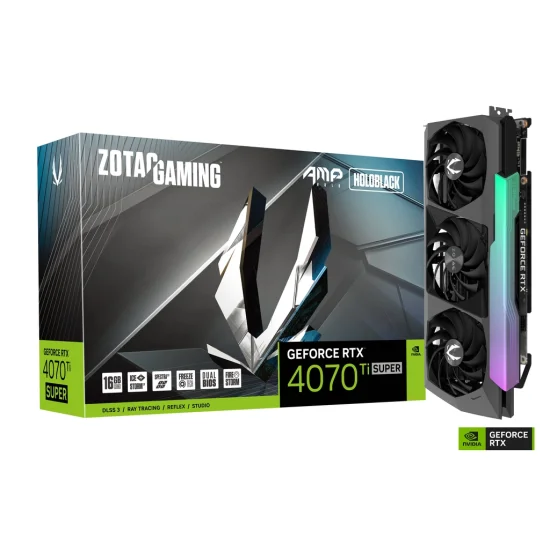 ZOTAC GAMING GeForce RTX 4070 Ti SUPER AMP HOLO 16GB GDDR6X Graphics Card