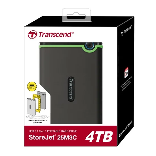 Transcend 4TB StoreJet 25M3C Portable Hard Disk Drive Price in BD