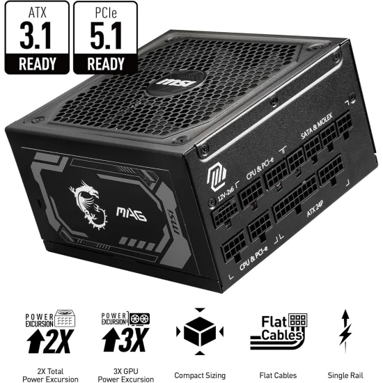 MSI MAG A1000GL PCIE5.1 Gold Modular Power Supply Price in BD