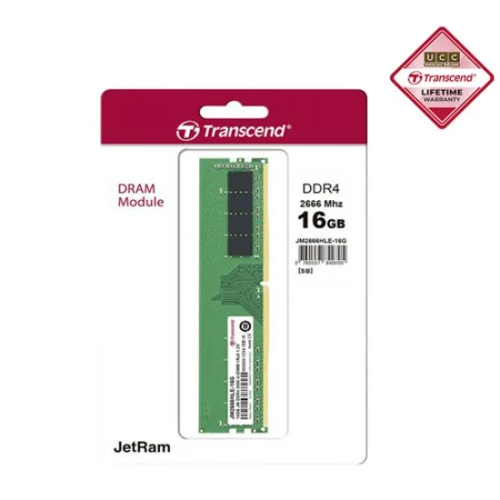Transcend JetRAM 16GB DDR4 2666MHz U-DIMM Desktop RAM